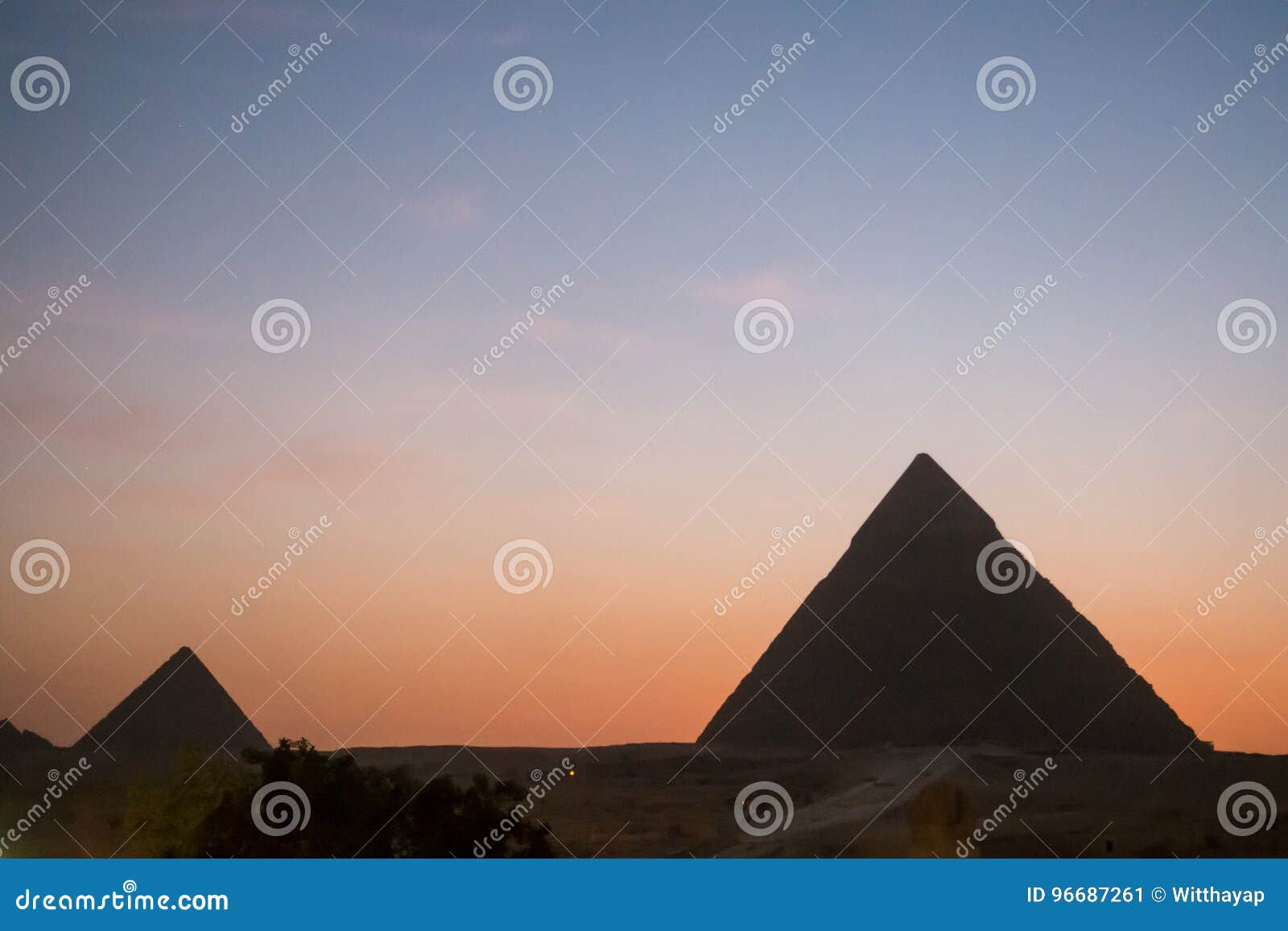 The Great Pyramid on Sunset Stock Image - Image of pyramid, summer ...
