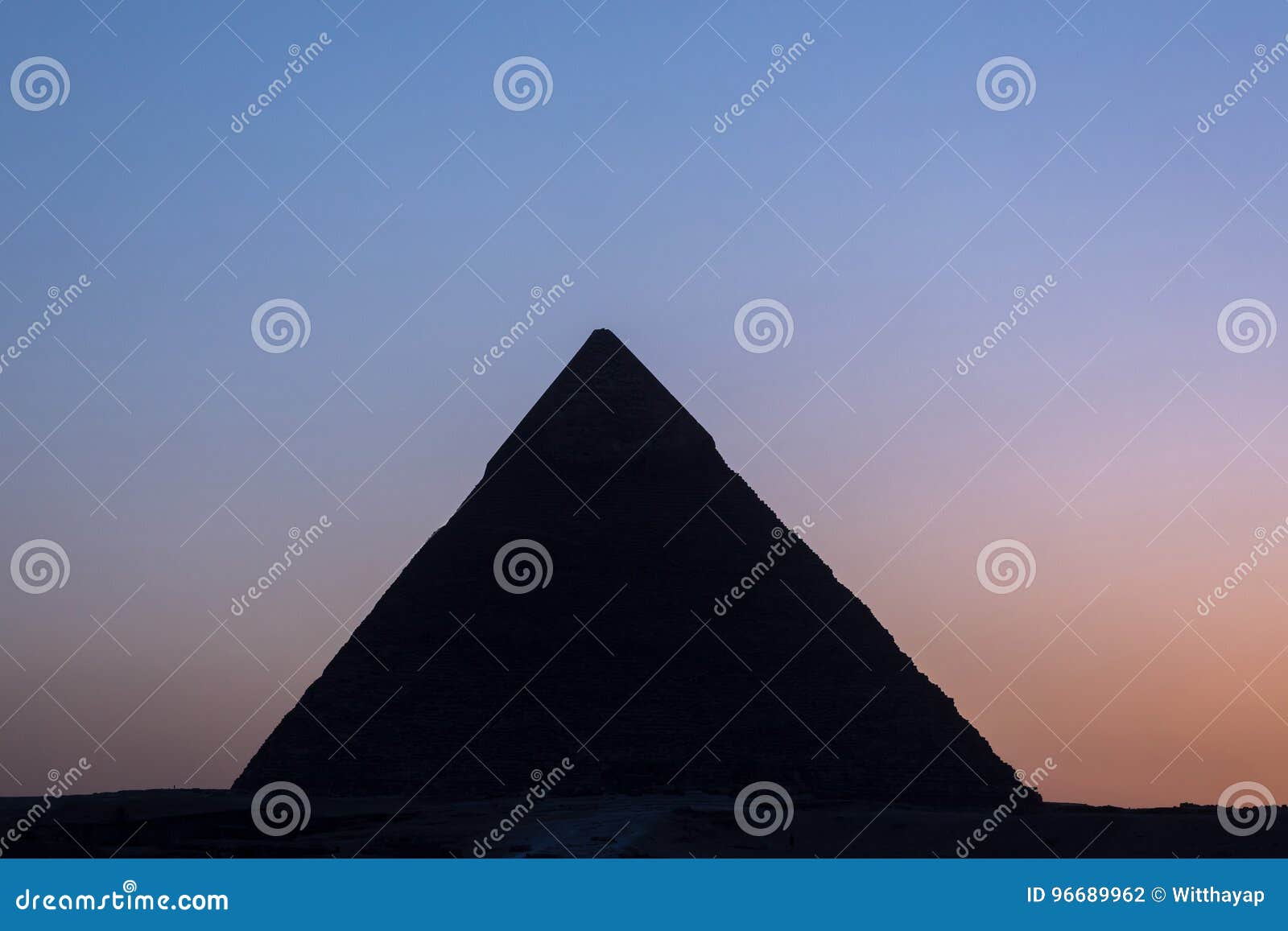 The Great Pyramid on Sunset Stock Photo - Image of orange, africa: 96689962