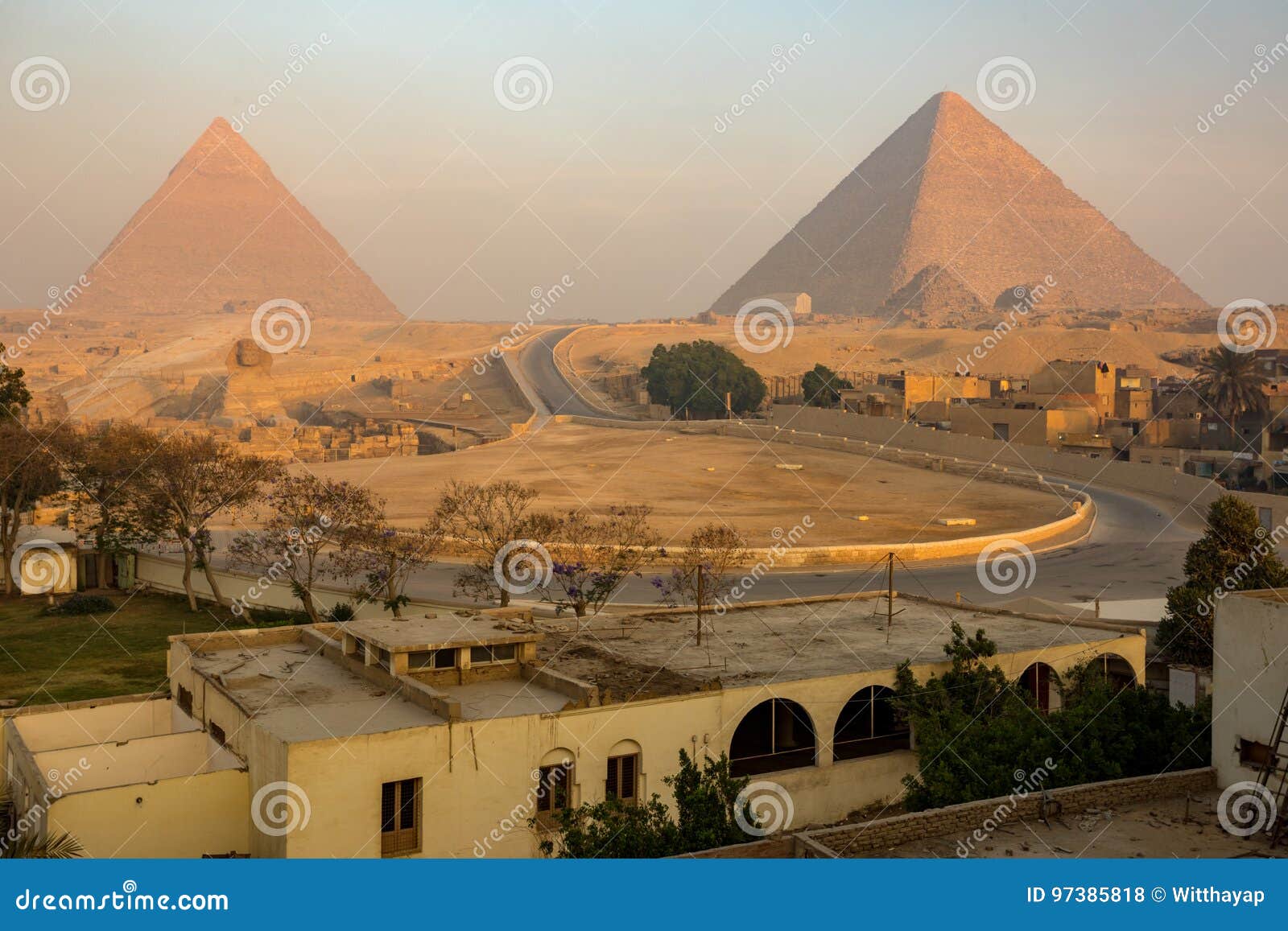 The Great Pyramid on Sunset Stock Photo - Image of stone, sunrise: 97385818
