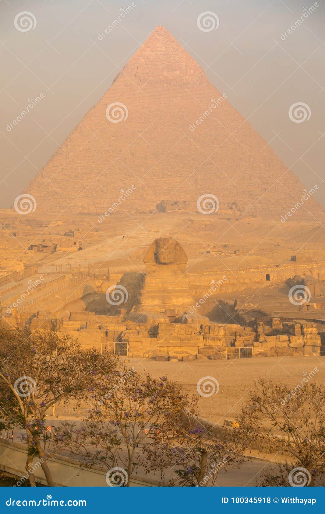 The Great Pyramid on Sunset Stock Photo - Image of monument, evening ...