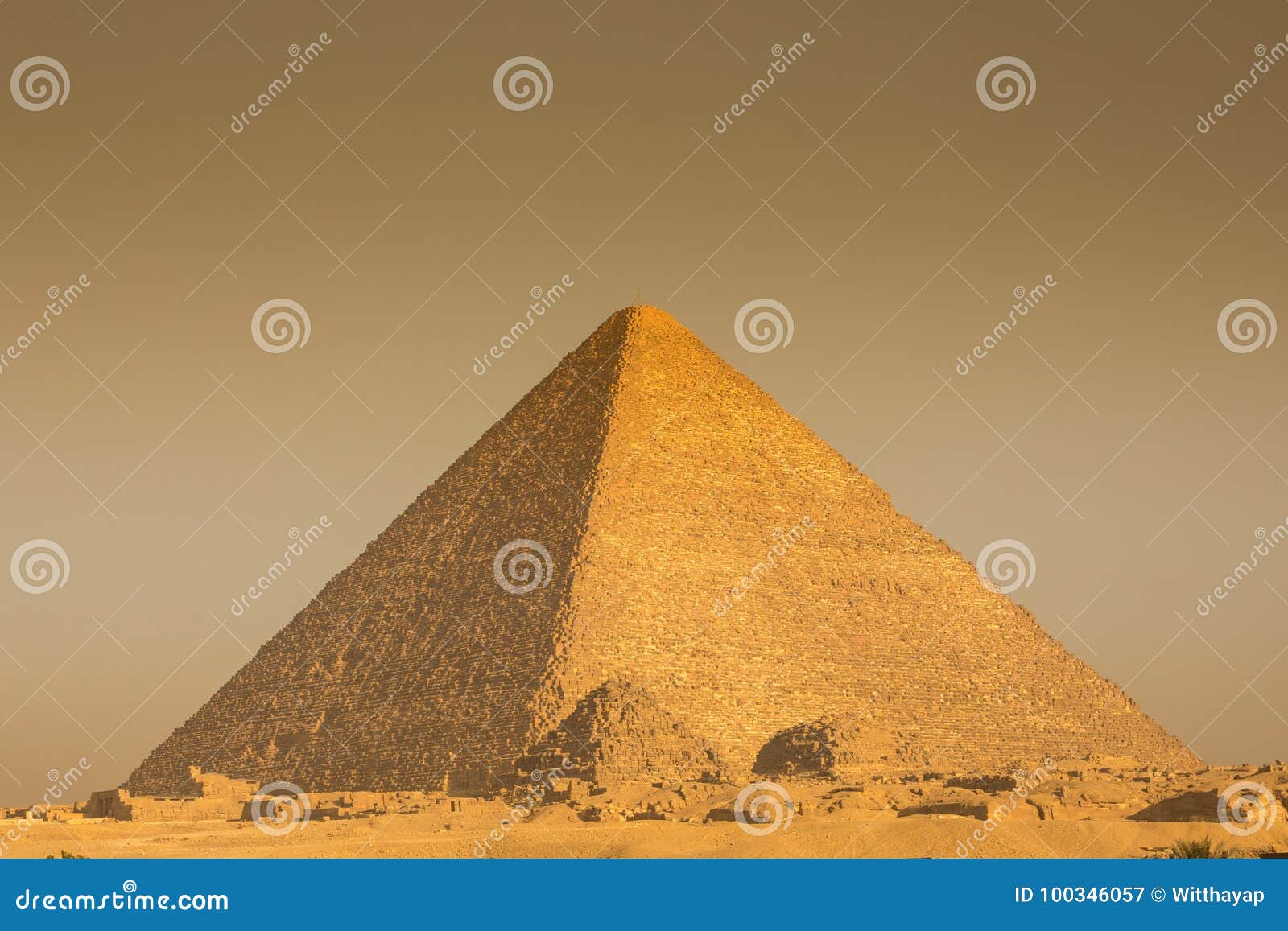 The Great Pyramid on Sunset Stock Image - Image of sunset, ruin: 100346057
