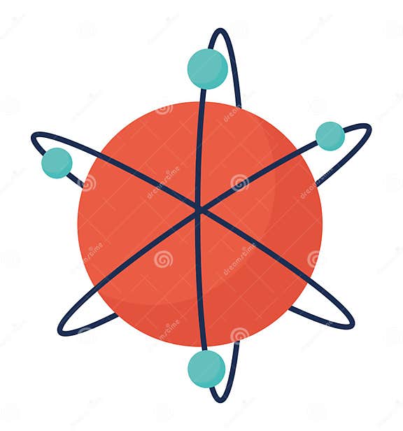 Great red atom stock vector. Illustration of molecular - 236763743