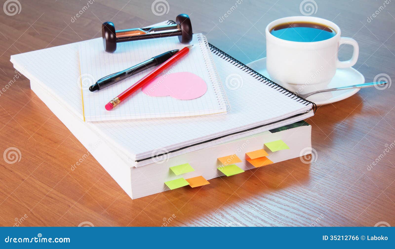 Great Reference Book and a Cup of Coffee Stock Photo - Image of color ...