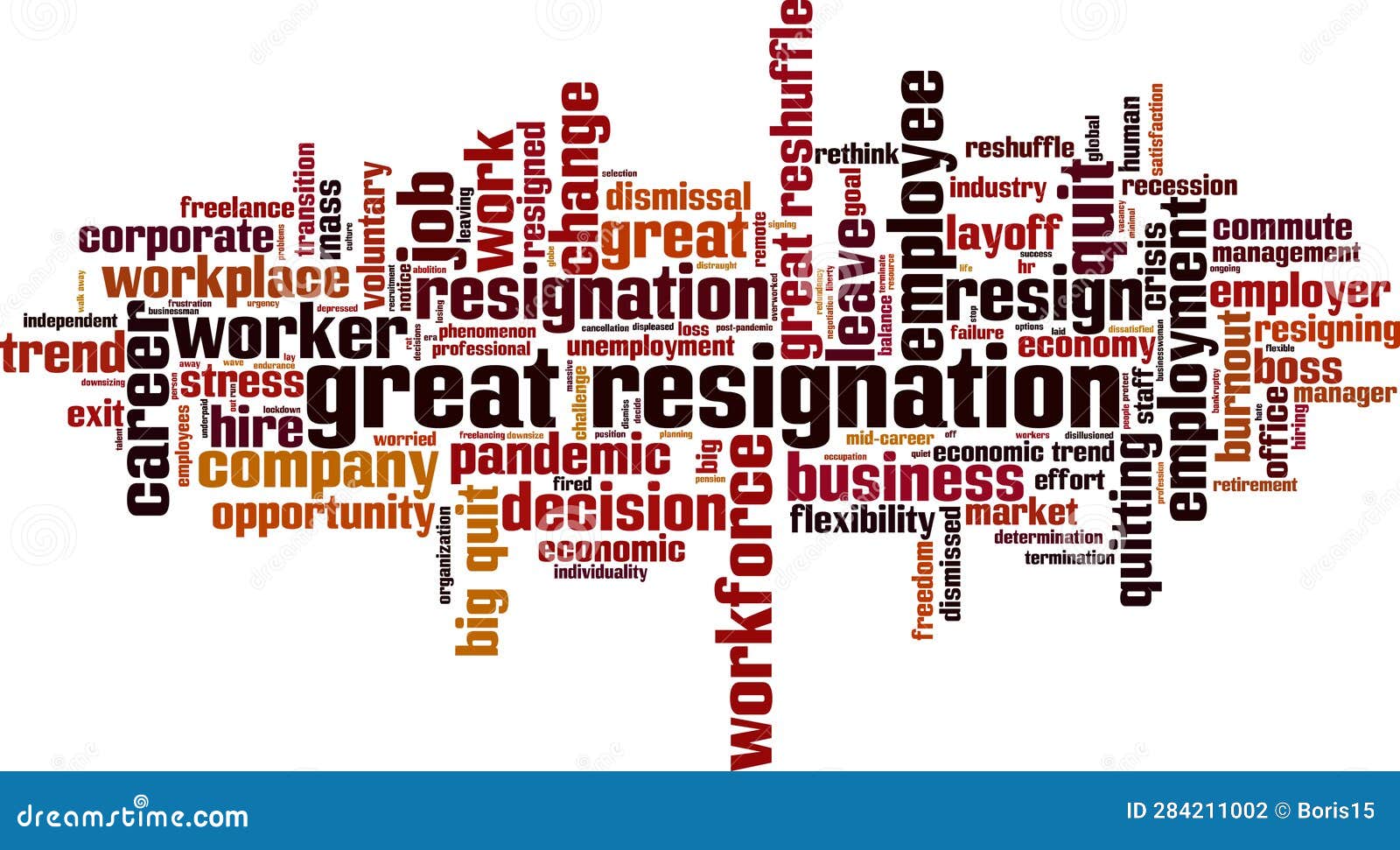 Great Resignation Word Cloud Stock Vector - Illustration of loss ...