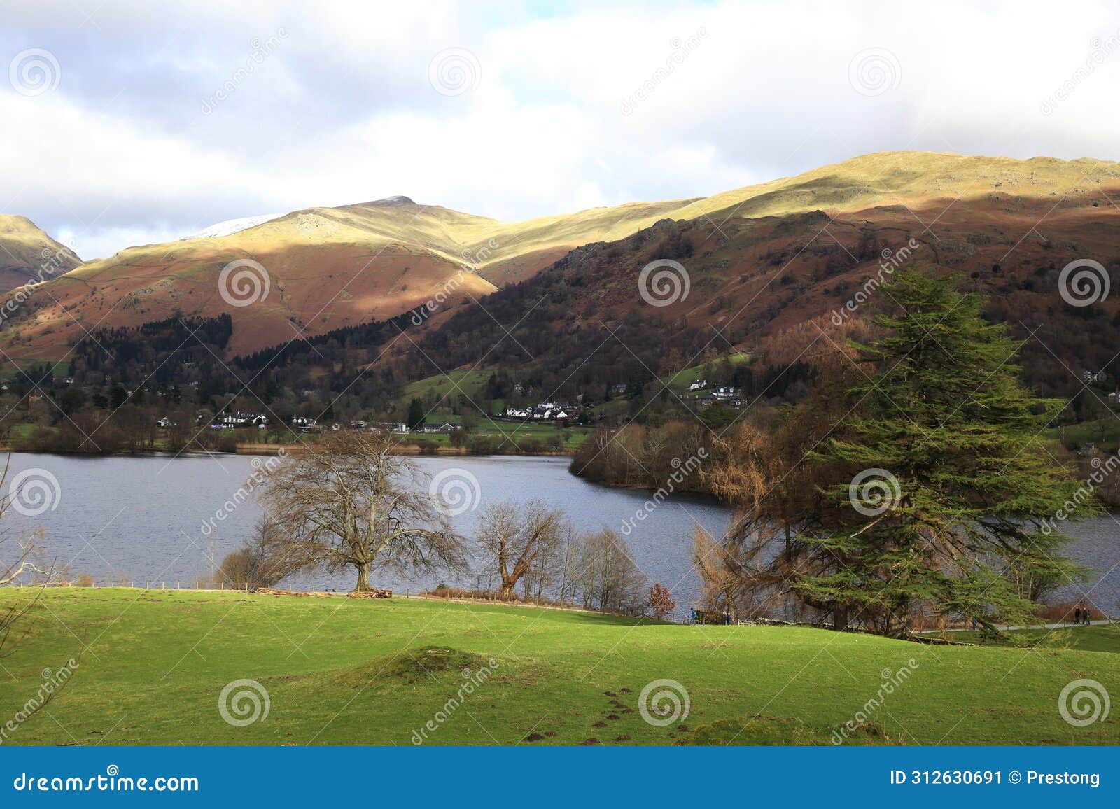 Great Rigg and Rydal Fell Over Grasmere Stock Image - Image of rigg ...