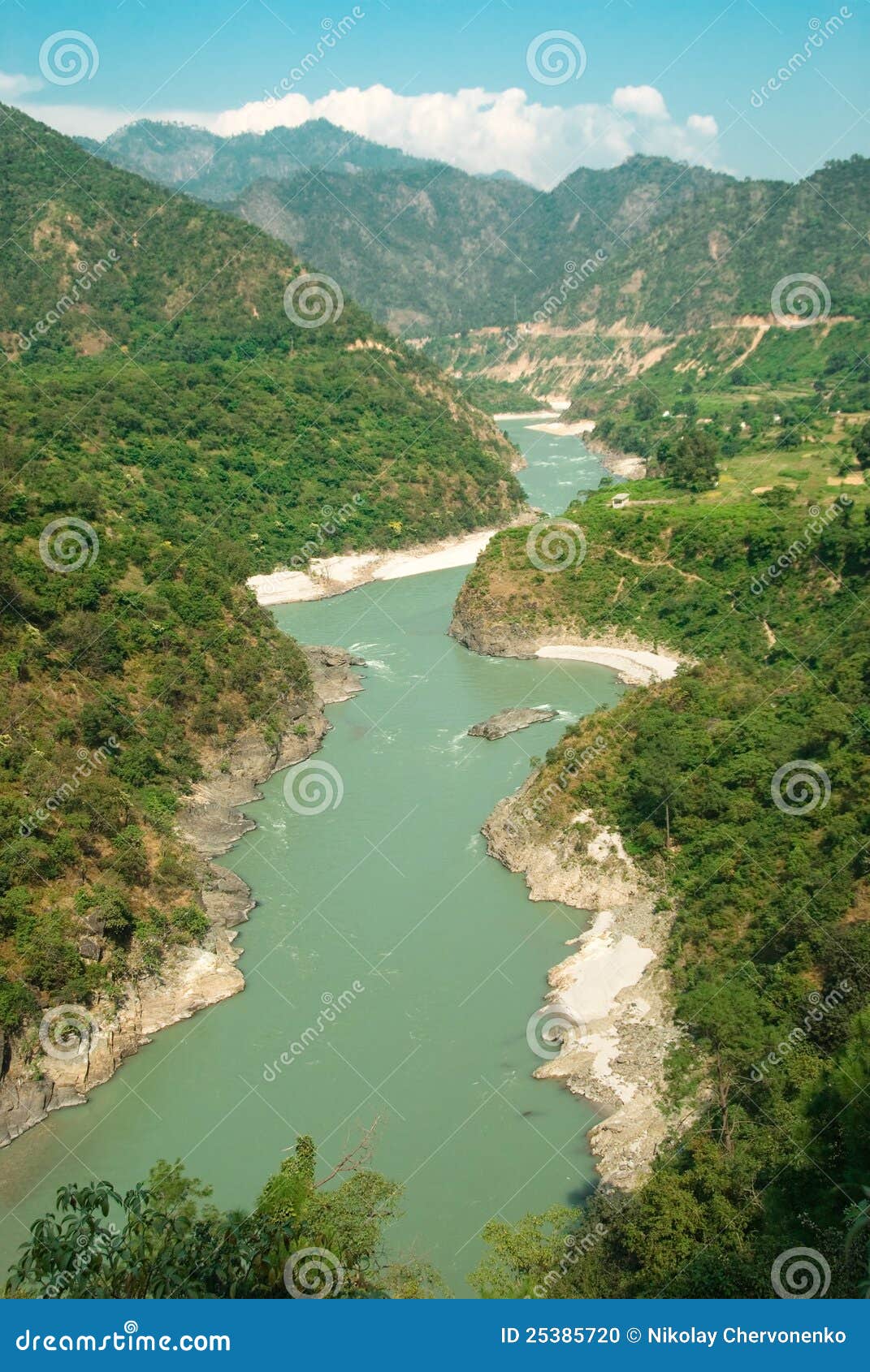 Great river stock photo. Image of flow, aerial, stratum - 25385720