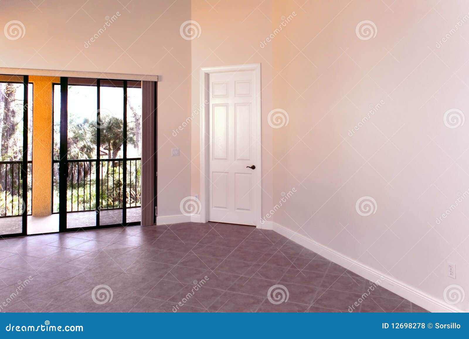 Great room in empty condo stock photo. Image of wall - 12698278
