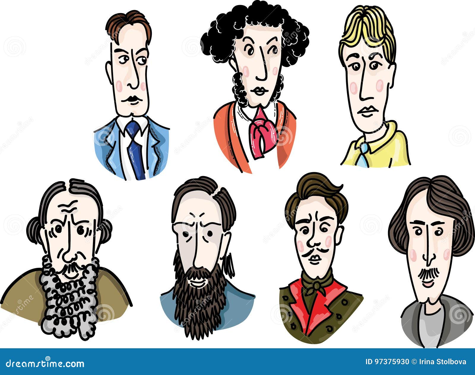 Great Russian writers stock vector. Illustration of literature - 97375930 Great Russian writers stock vector. Illustration of literature - 97375930