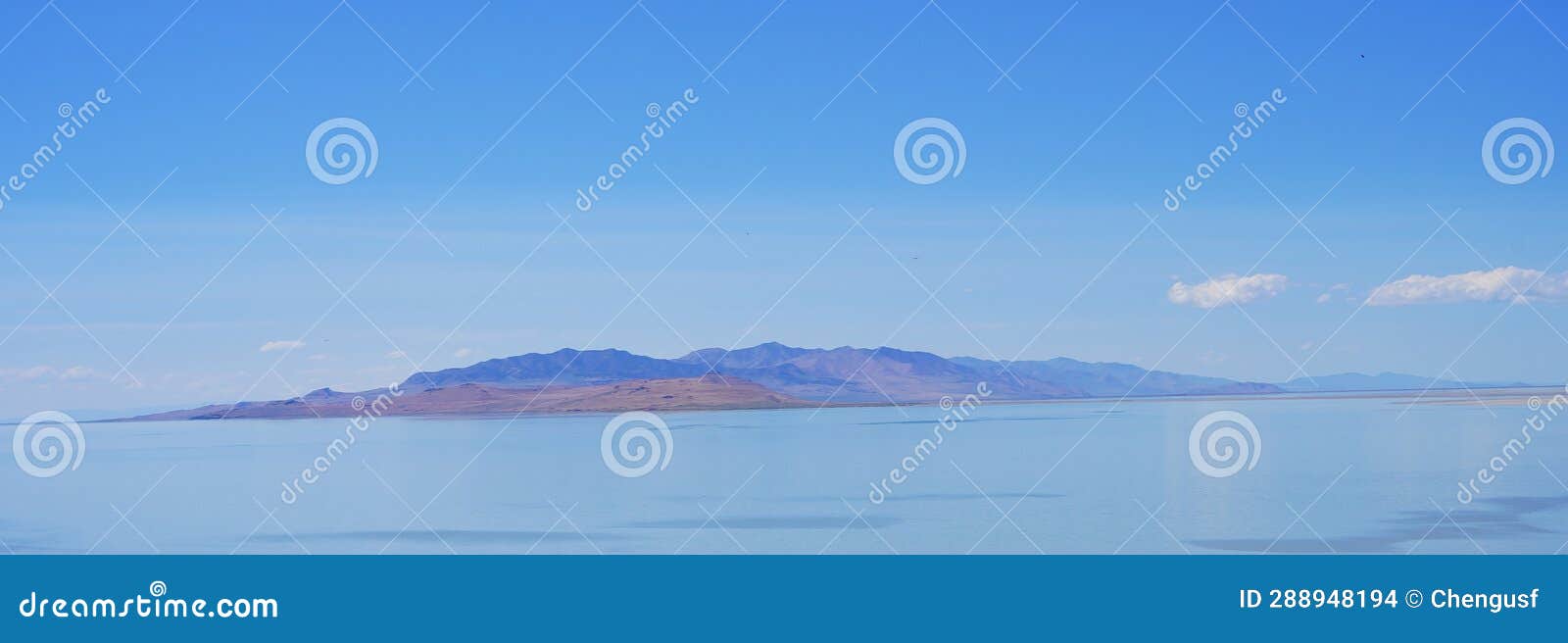 The Great Salt Lake and Mountain and Salt Lake Cit Stock Photo - Image ...
