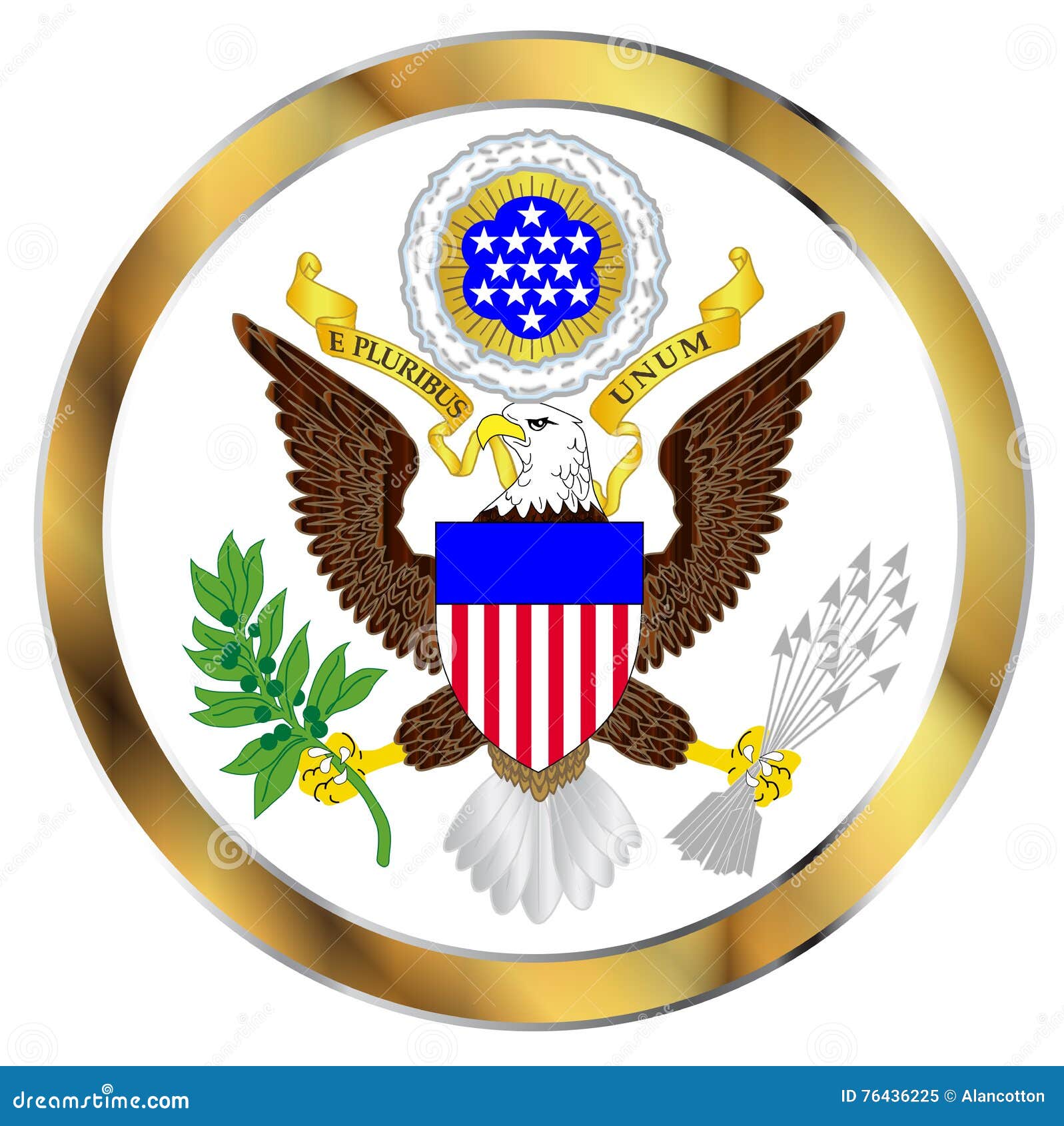 Great Seal of America stock vector. Illustration of concept - 76436225