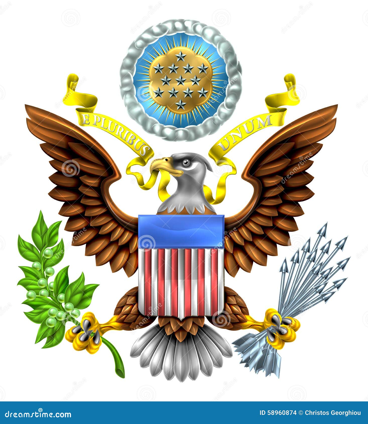 Great Seal of the United States Stock Vector - Illustration of united ... Great Seal of the United States Stock Vector - Illustration of united ...