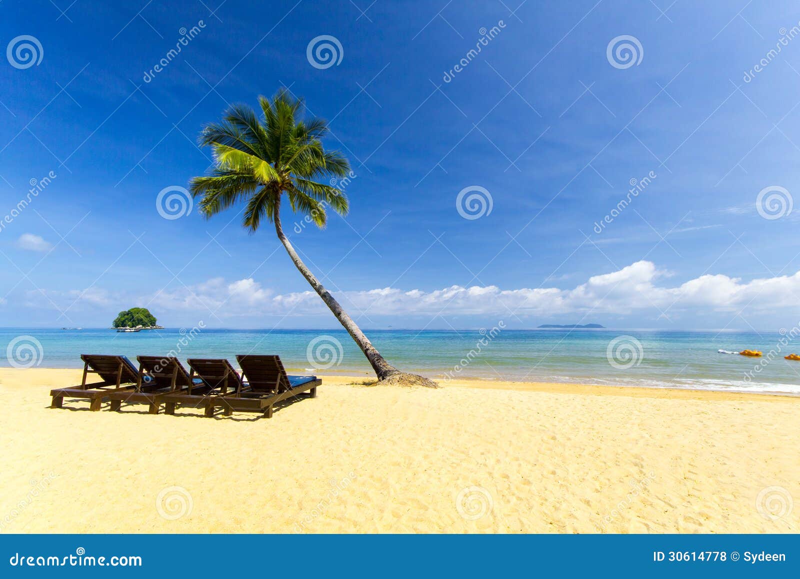 Great seascape stock photo. Image of sand, green, clouds - 30614778