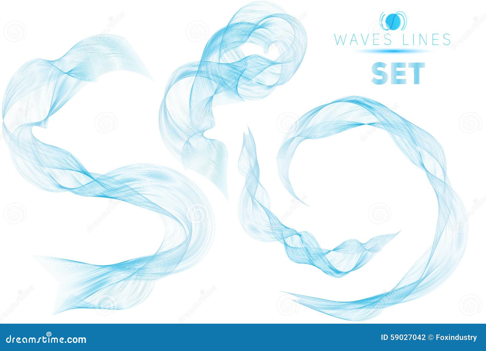 Great Set Blue Blend Massive Waves Water Abstract Background for Stock ...