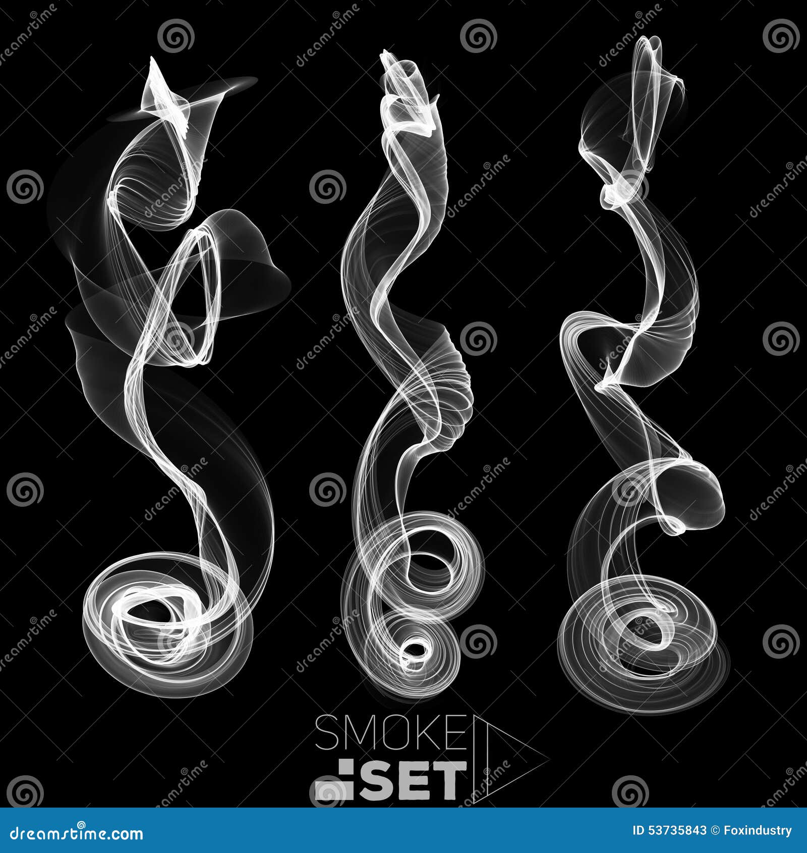 Great Set of Smoke Waves Abstract Background Vertical for Design Stock ...