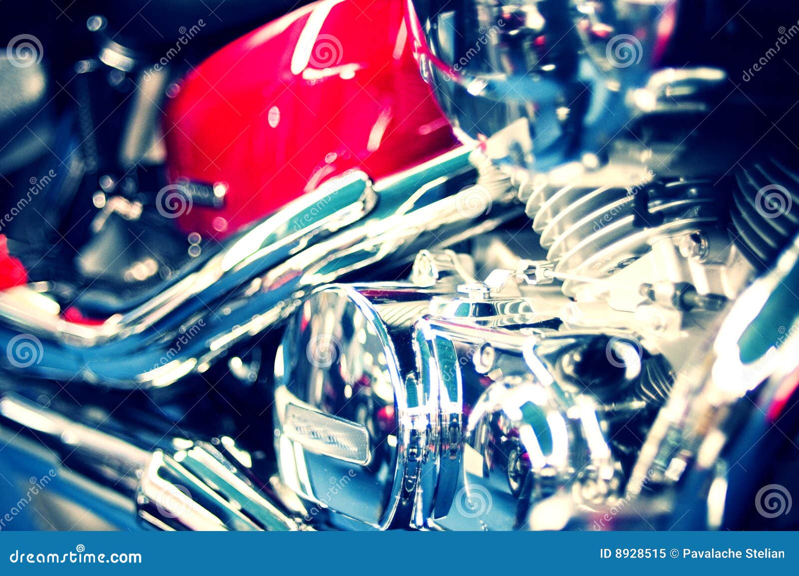 Great Shiny Motorcycle Engine Stock Image - Image of hobby, excitement ...
