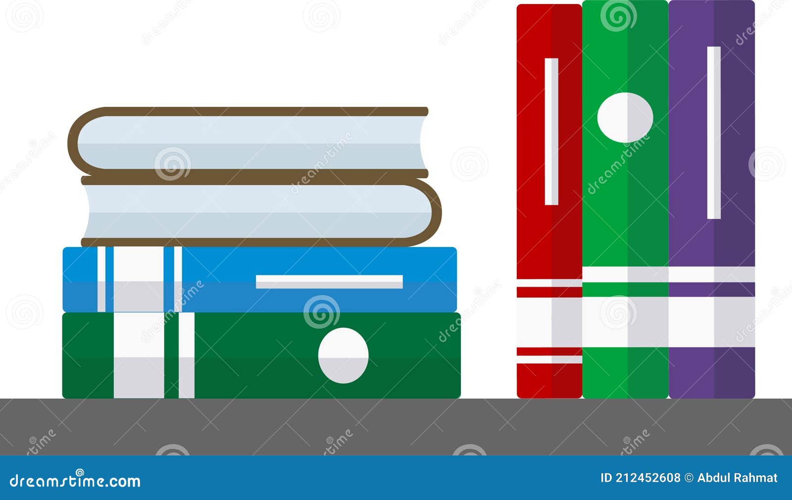 SIMPLE BOOKS FLAT DESIGN VECTOR ILLUSTRATION Stock Vector ...