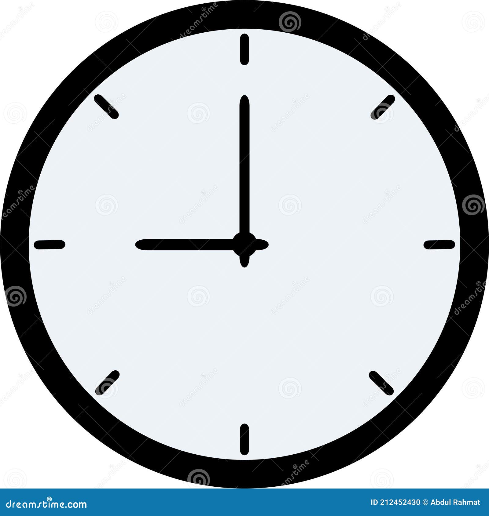 SIMPLE CLOCK FLAT DESIGN VECTOR ILLUSTRATION Stock Vector ...