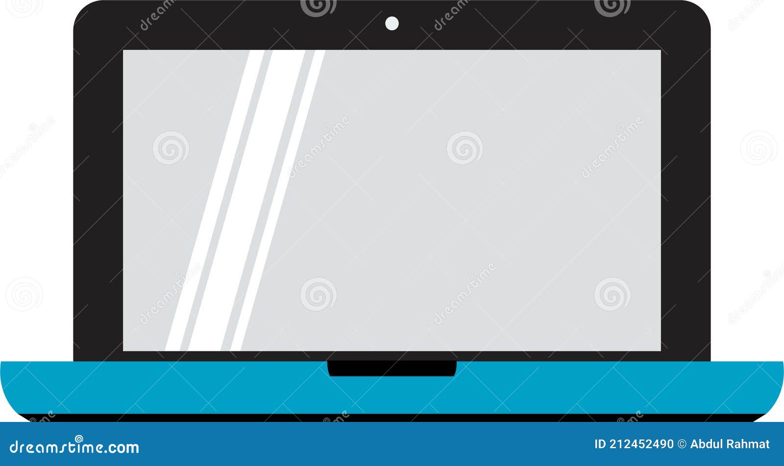 SIMPLE LAPTOP FLAT DESIGN VECTOR ILLUSTRATION Stock Vector ...