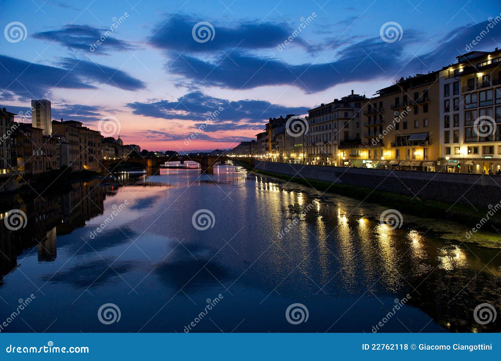 Great Sky Above the River Arno, Florence Stock Photo - Image of tourism ...