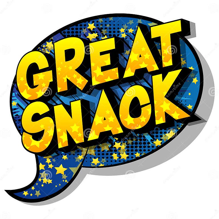 Great Snack - Comic Book Style Words. Stock Vector - Illustration of ...