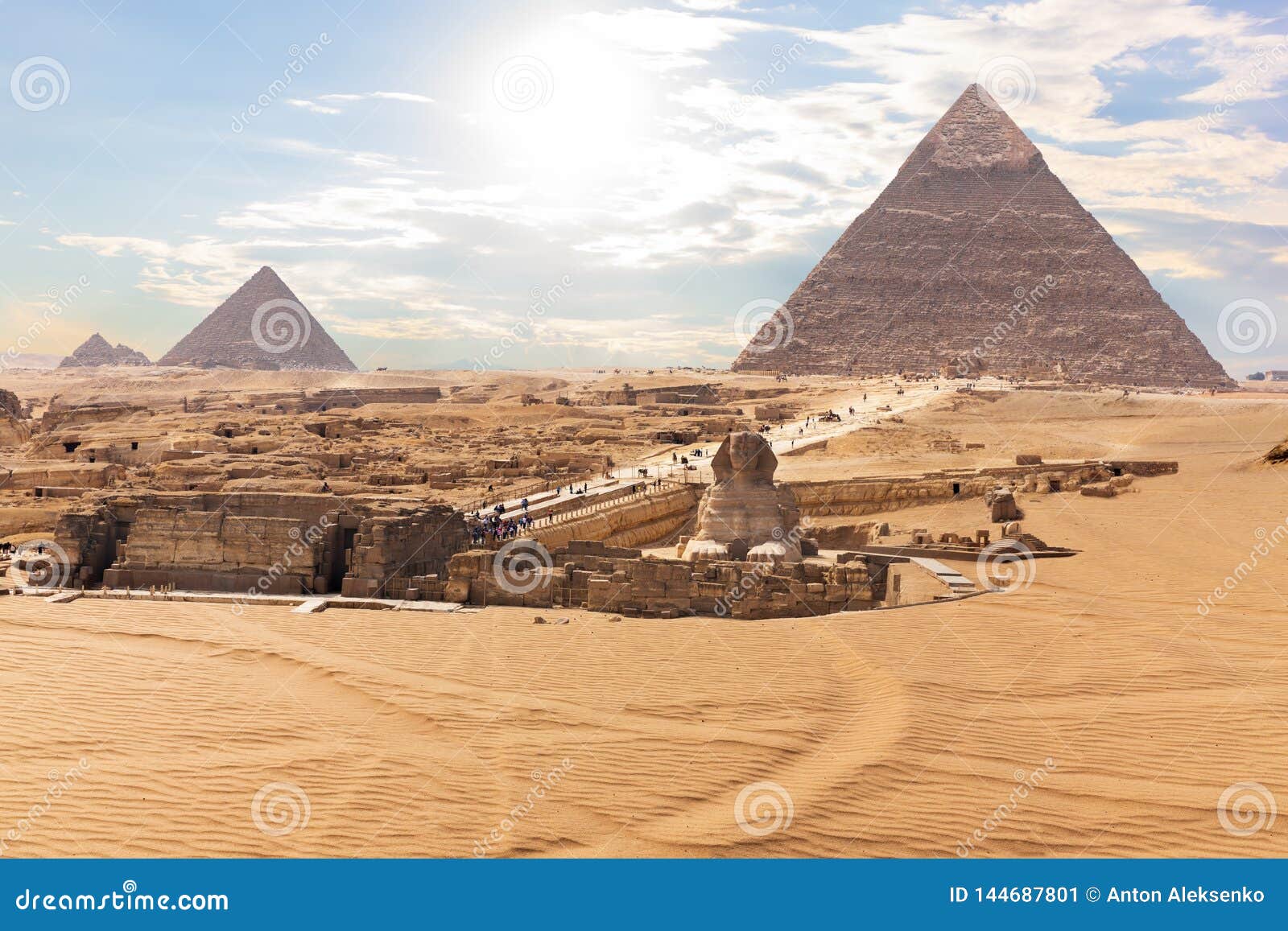 The Great Sphinx in Front of the Pyramids, Giza, Egypt Stock Image ...