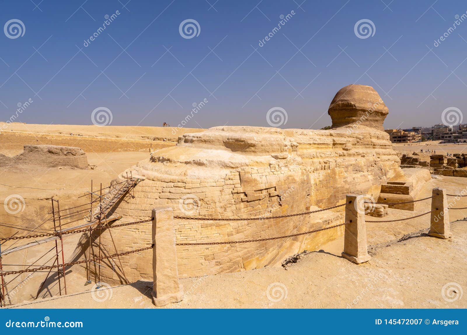 Great Sphinx of Giza stock image. Image of desert, landmark - 145472007