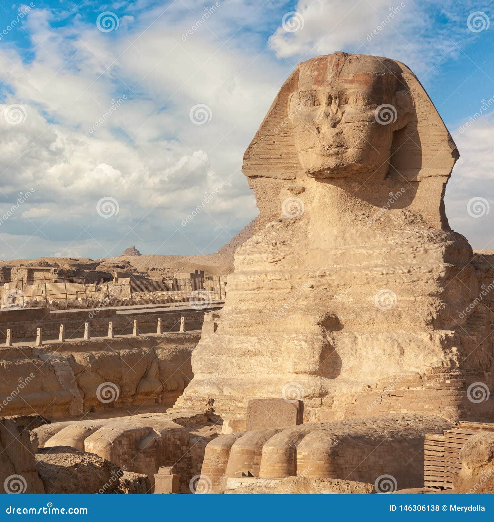 The Great Sphinx in Giza stock photo. Image of tourism - 146306138