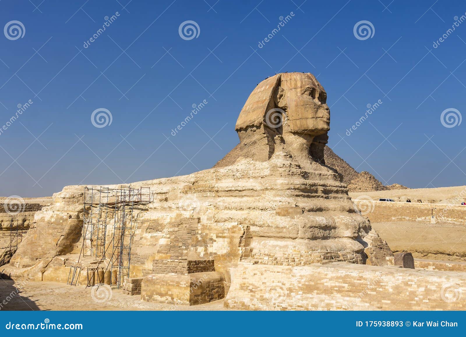 The Great Sphinx of Giza Undergoing Restoration Stock Image - Image of ...