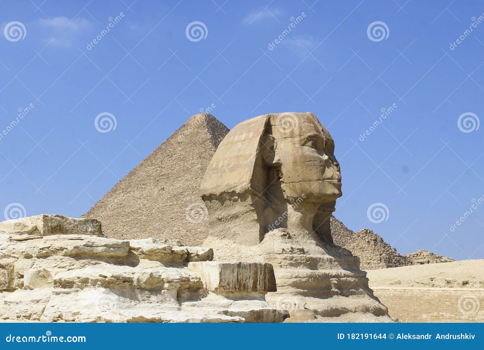 Great Sphinx stock photo. Image of tourism, egypt, archeology - 182191644