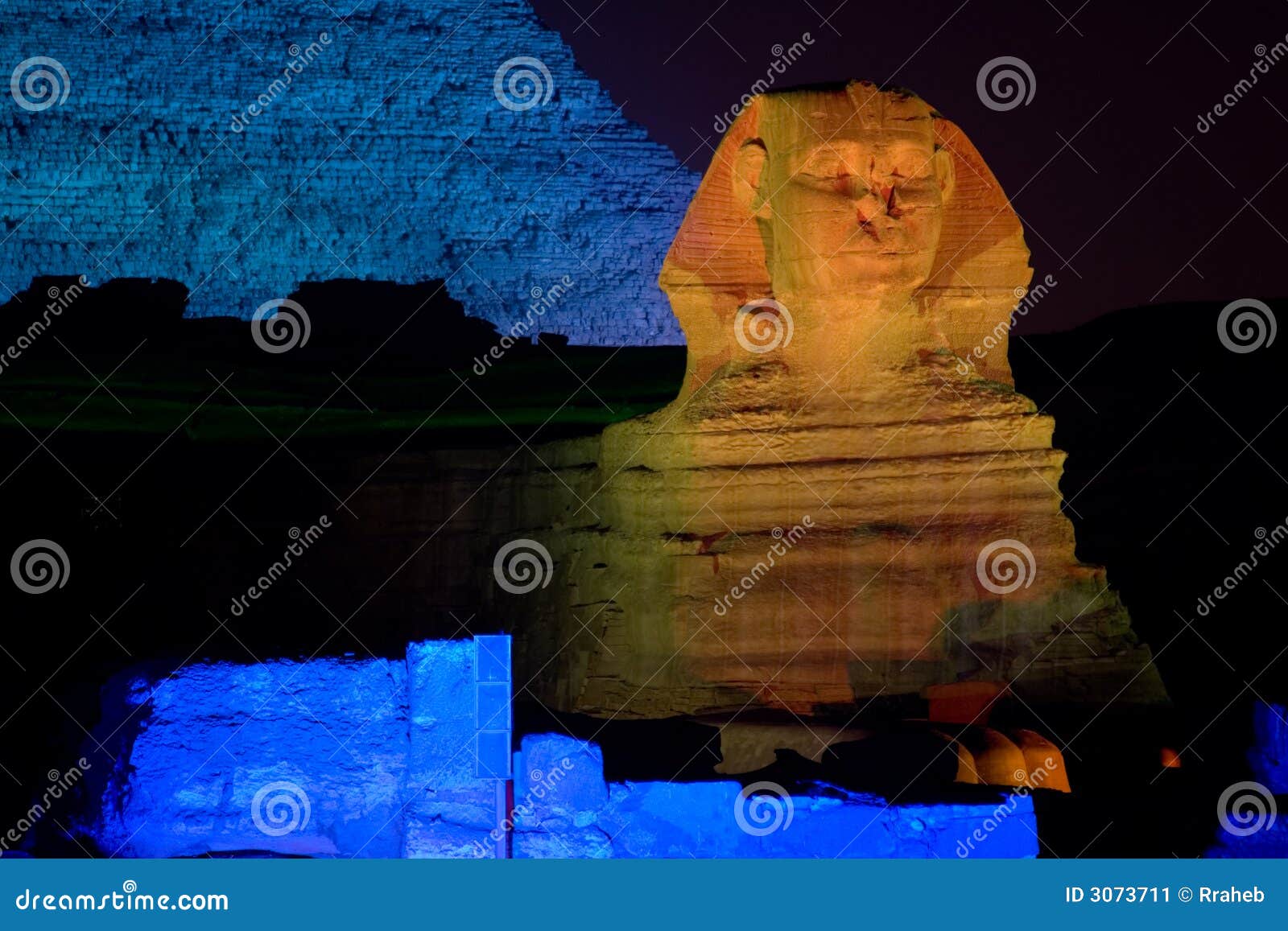 Great Sphinx by Night, Egypt Stock Image - Image of monument, endurance ...