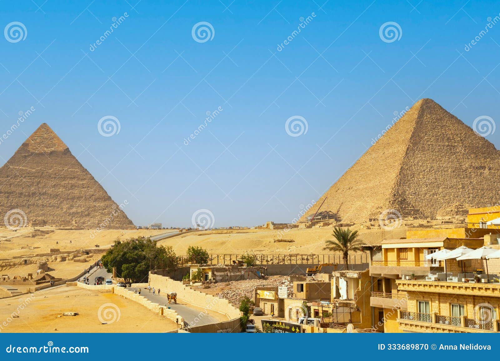 The Great Sphinx by the Pyramids of Egypt, Sunset View, Giza Stock ...