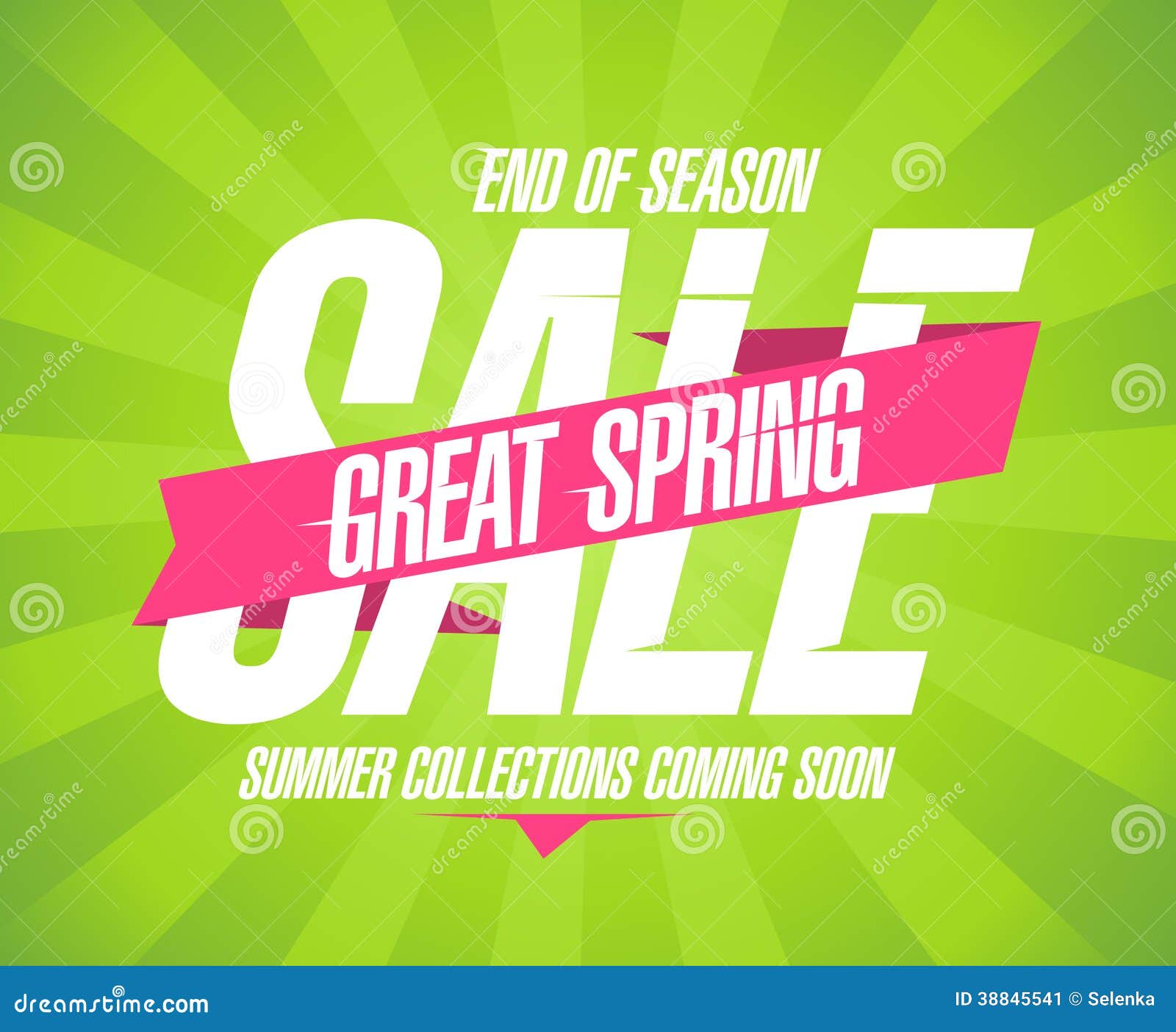 Great spring sale design. stock vector. Illustration of reductions ...