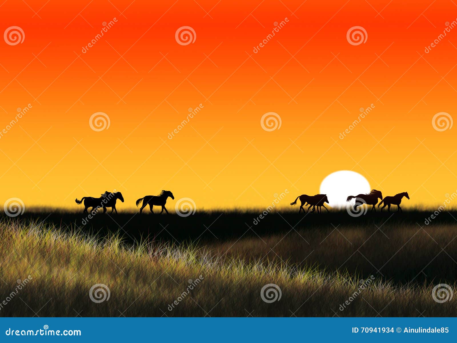 Great steppe stock illustration. Illustration of space - 70941934