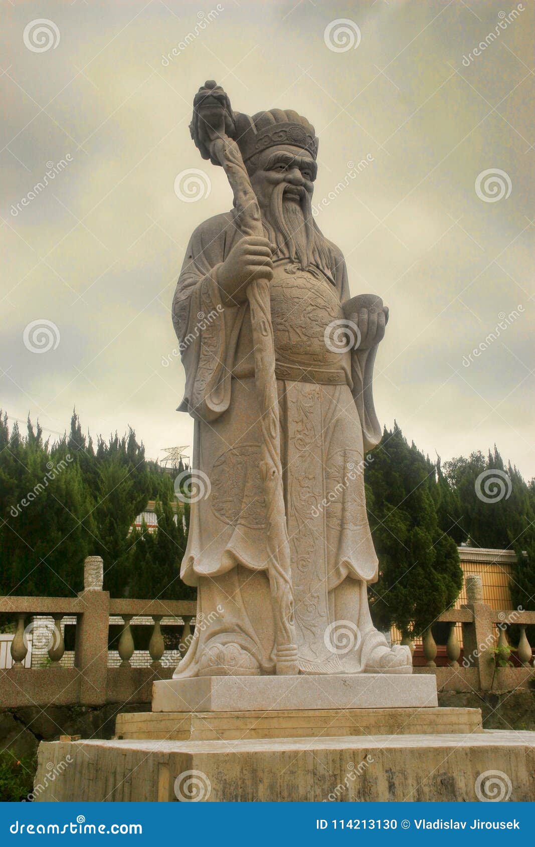 Great Stone Statue of a Pilgrim, Taiwan Stock Photo - Image of buddhism ...