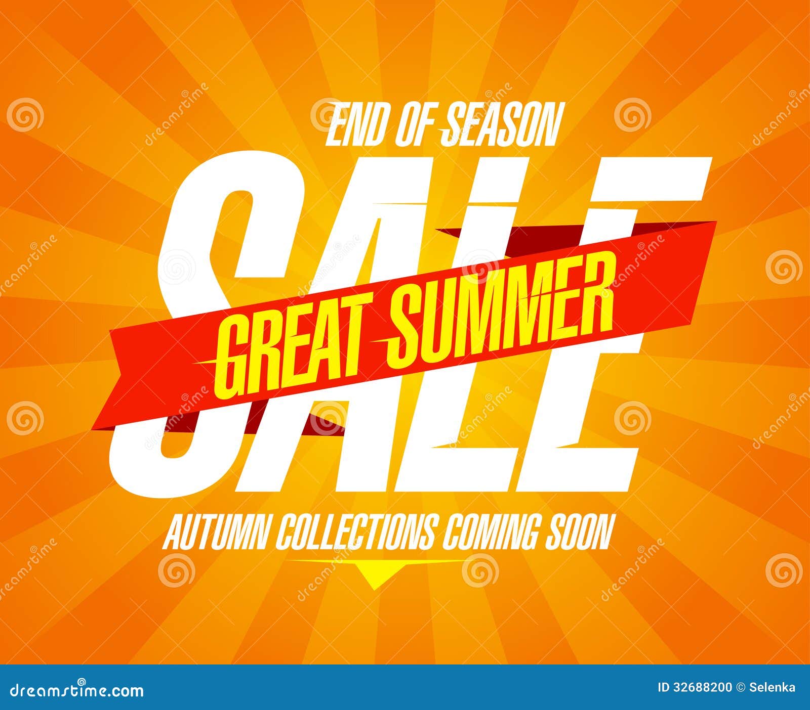 Great summer sale design stock vector. Illustration of promotion - 32688200