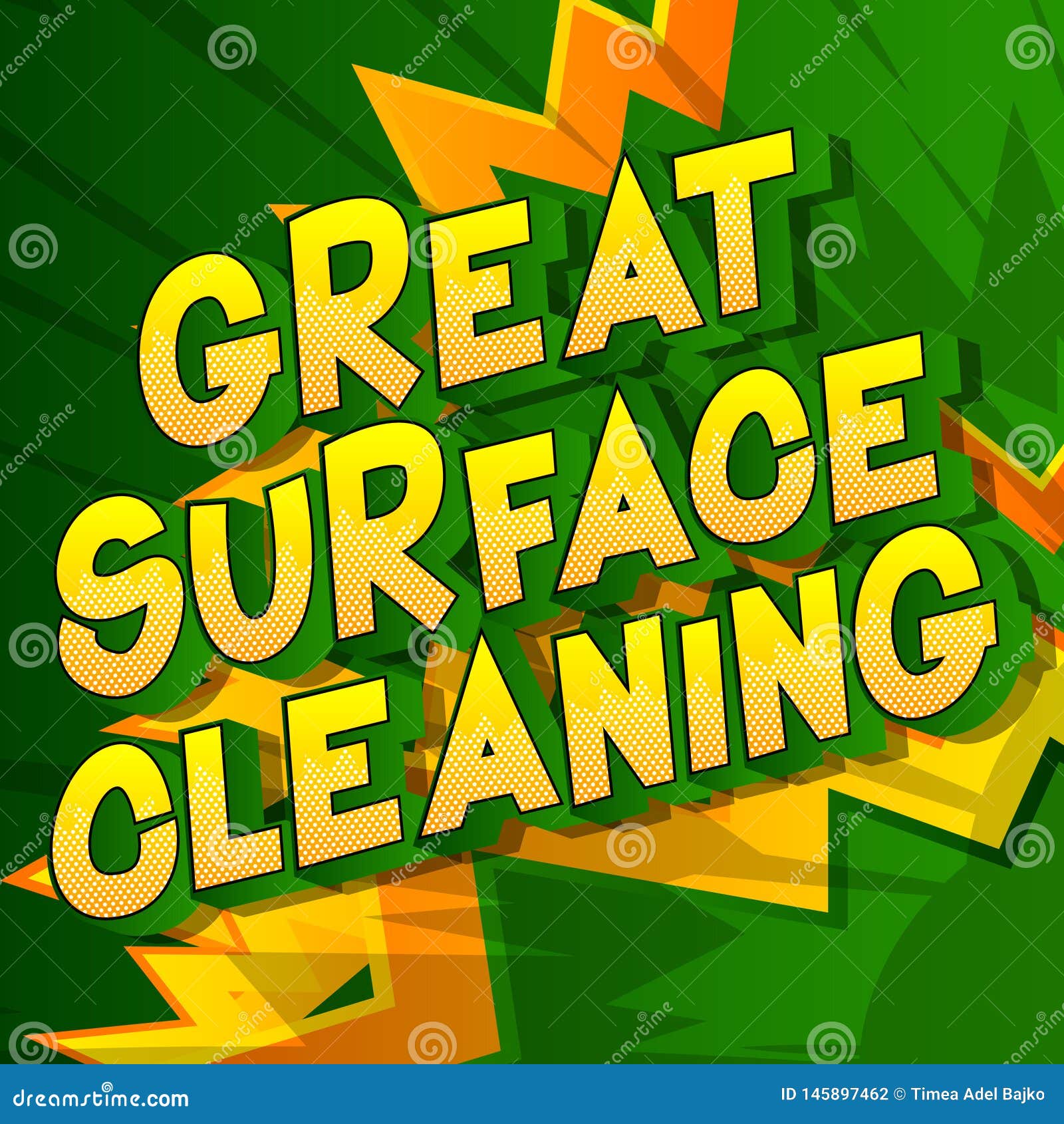 Great Surface Cleaning - Comic Book Style Words. Stock Vector ...
