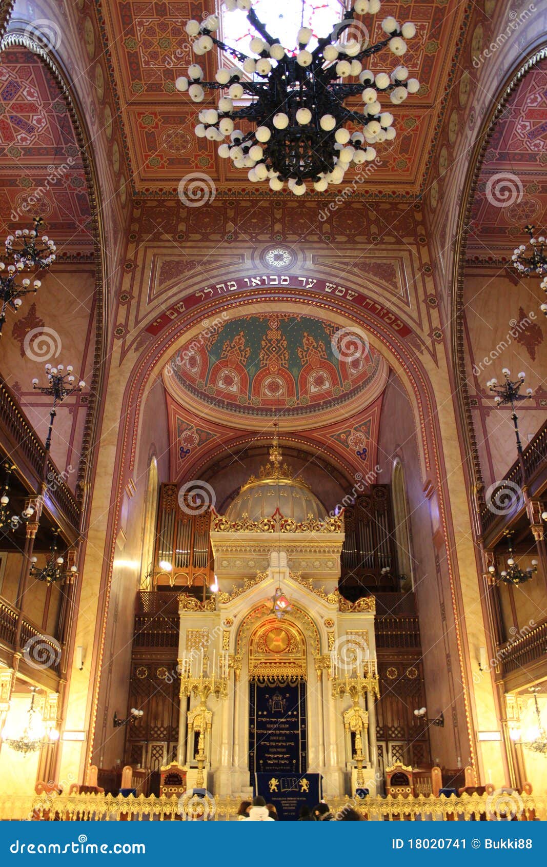 The Great Synagogue In Budapest. Moorish Revival Royalty-Free Stock ...