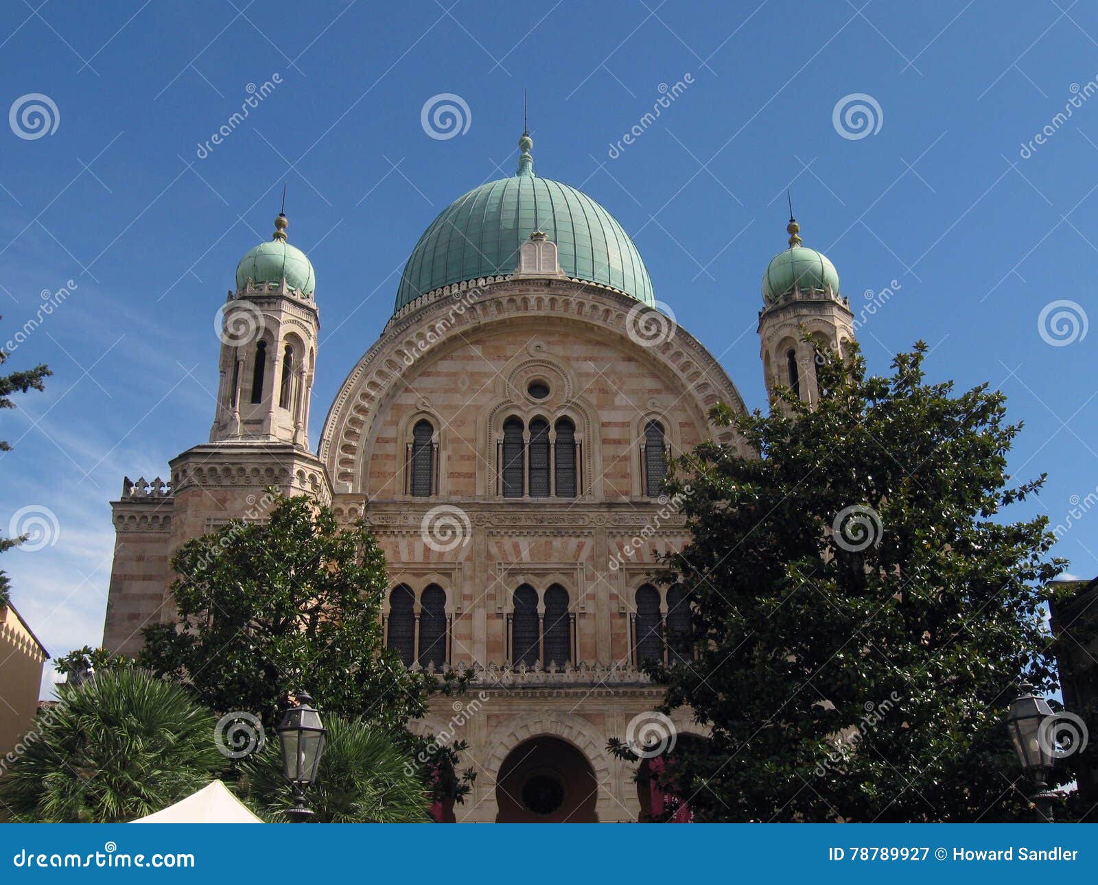Great Synagogue of Florence Editorial Photography - Image of clouds ...