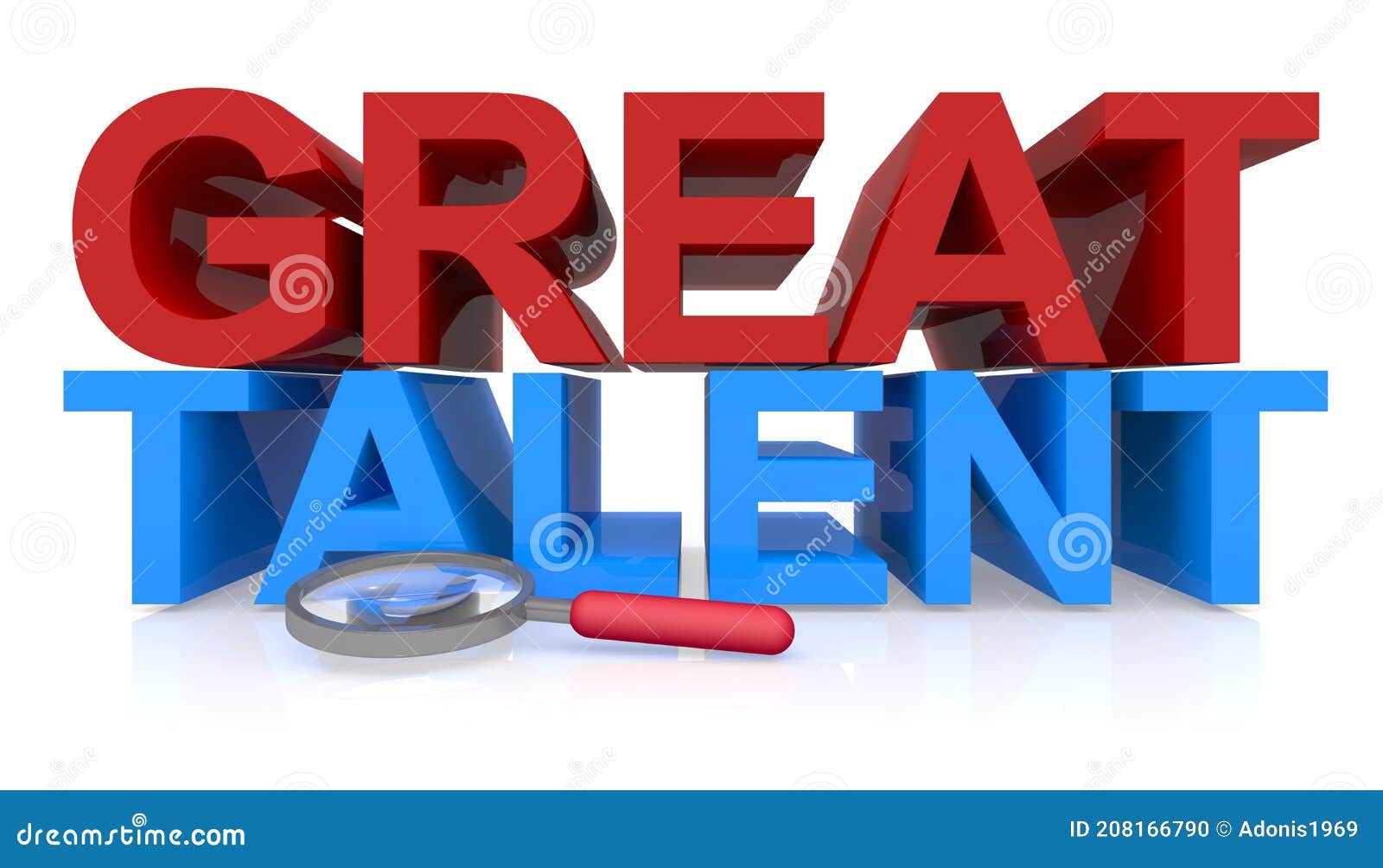 Great talent on white stock illustration. Illustration of great - 208166790