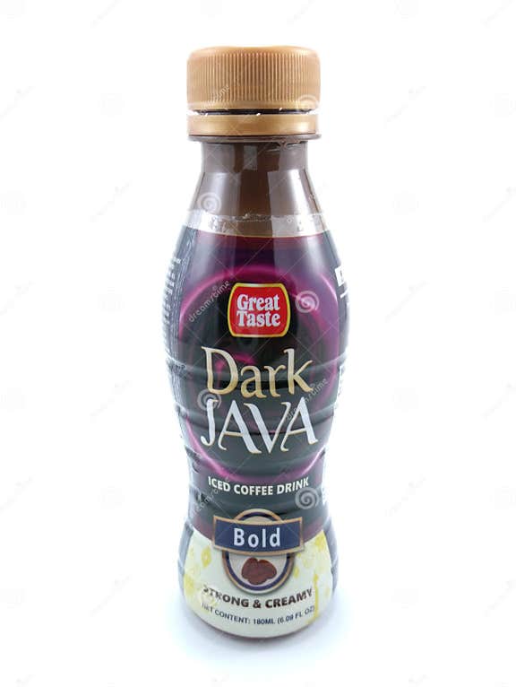 Great Taste Dark Java Iced Coffee Drink in Manila, Philippines Editorial Photo - Image of taste ...