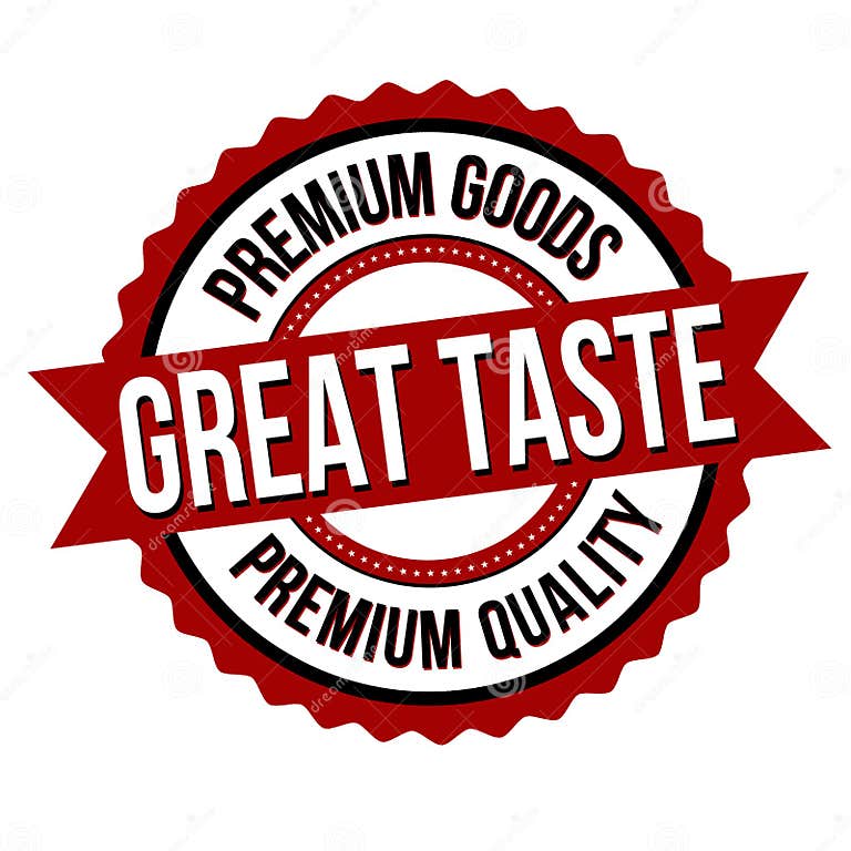 Great taste label or stamp stock illustration. Illustration of cook ...