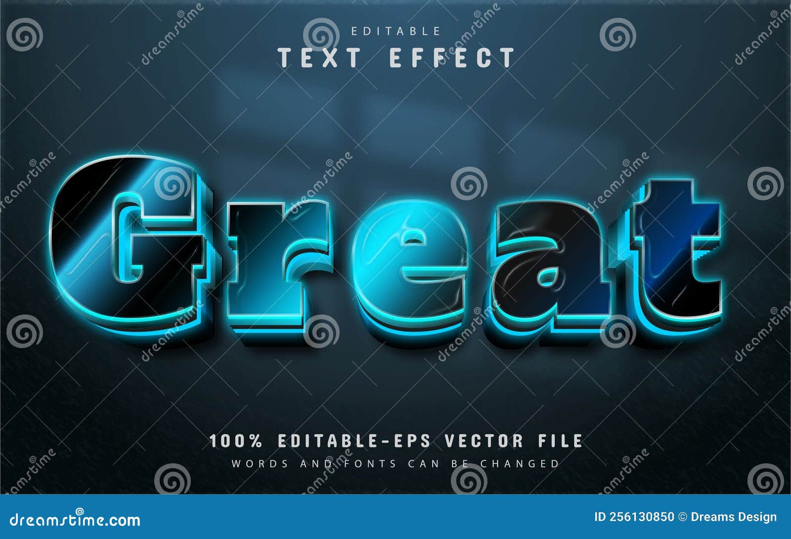 Great Text Presented On Logo Style Colorful Background Cartoon Vector ...