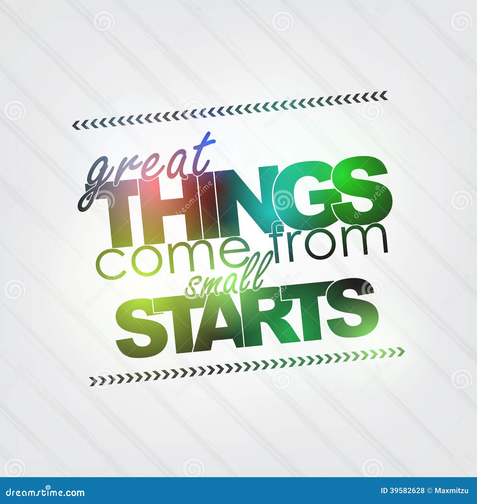 Great Things Come From Small Starts Vector Illustration | CartoonDealer ...