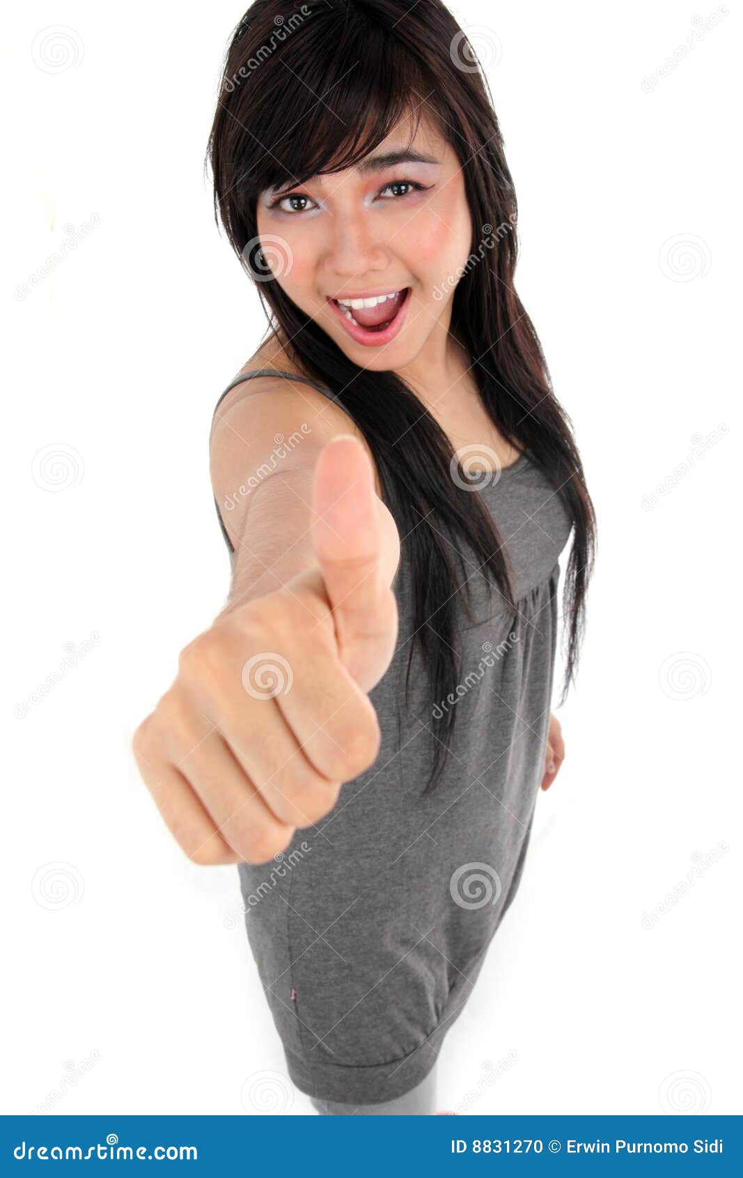 Great thumb up stock photo. Image of beautiful, glad, isolation - 8831270