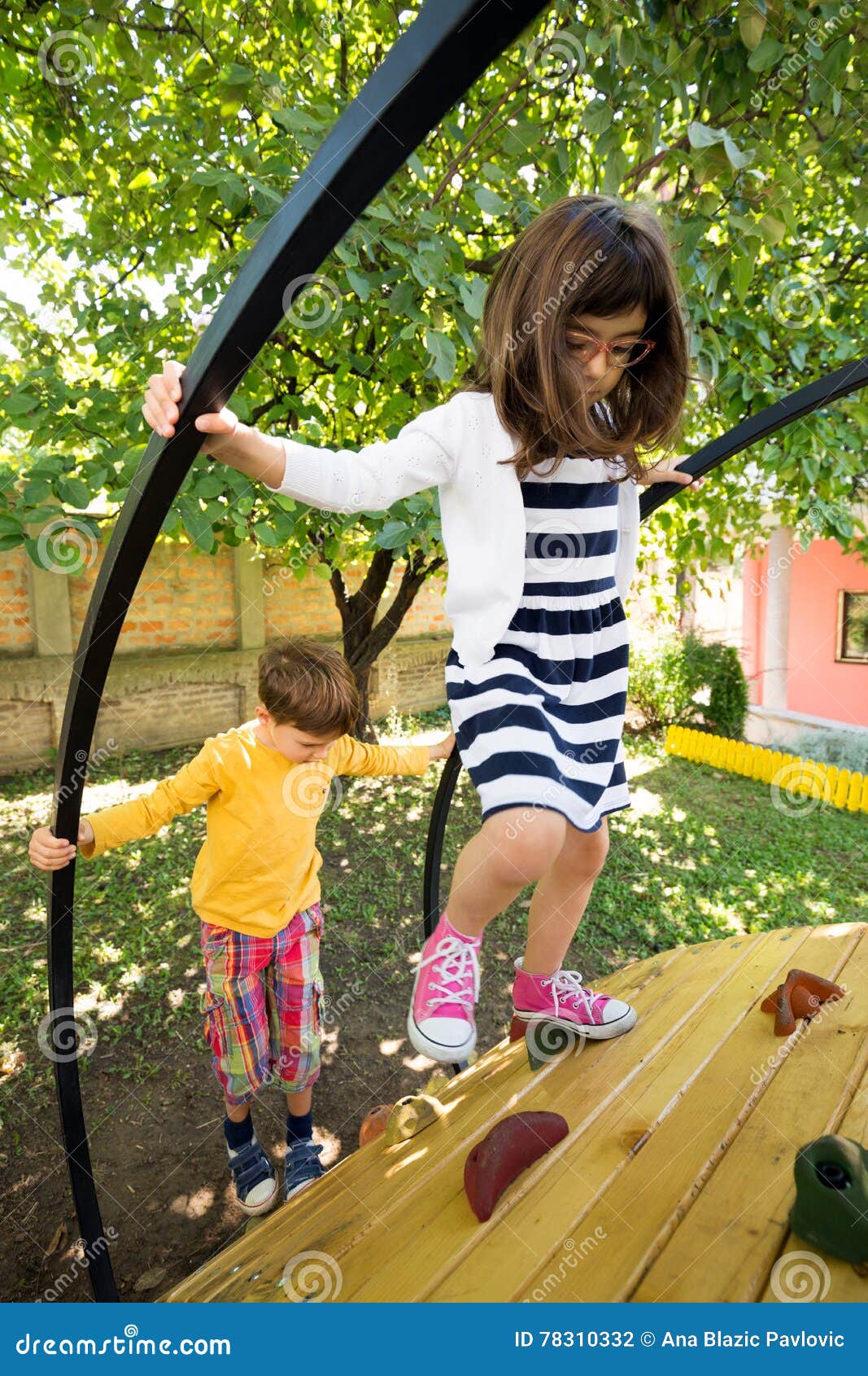Great Time in the Playground Stock Photo - Image of cheerful, childhood ...