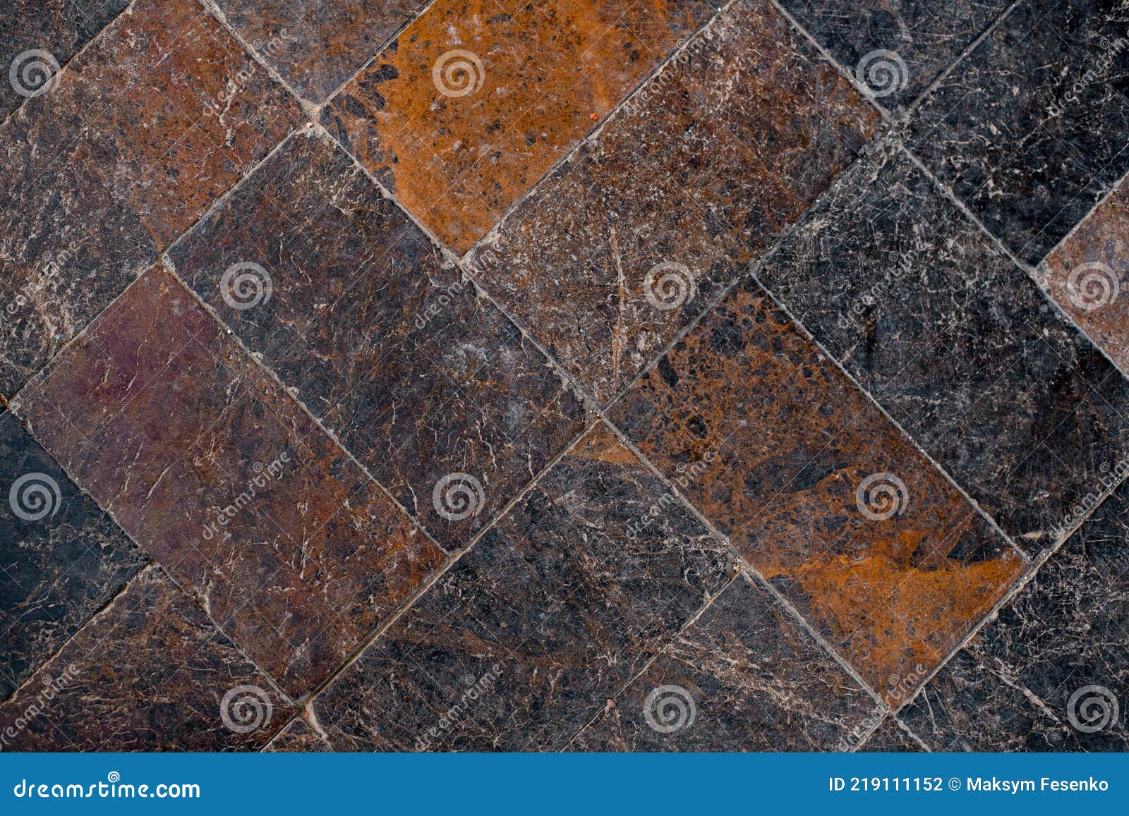 Great Top View of Multicolored Marble Floor Tiles Stock Photo - Image ...