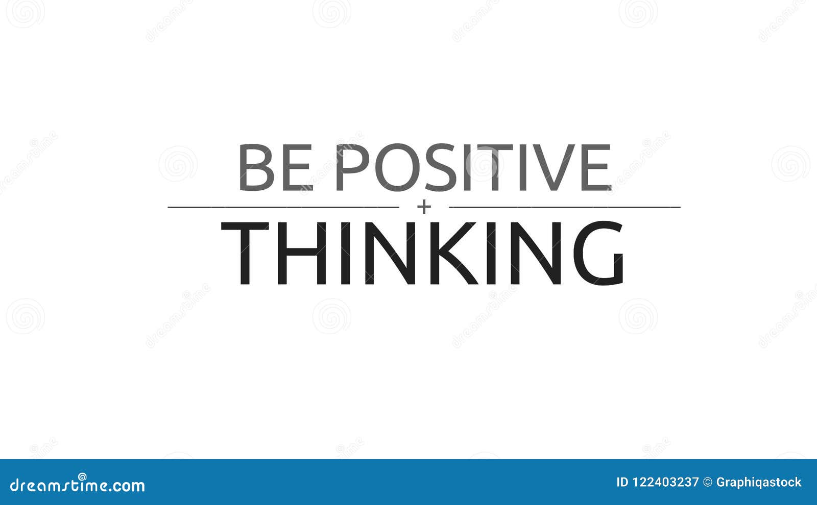 Be Positive Thinking Typography Design Stock Vector - Illustration of ...