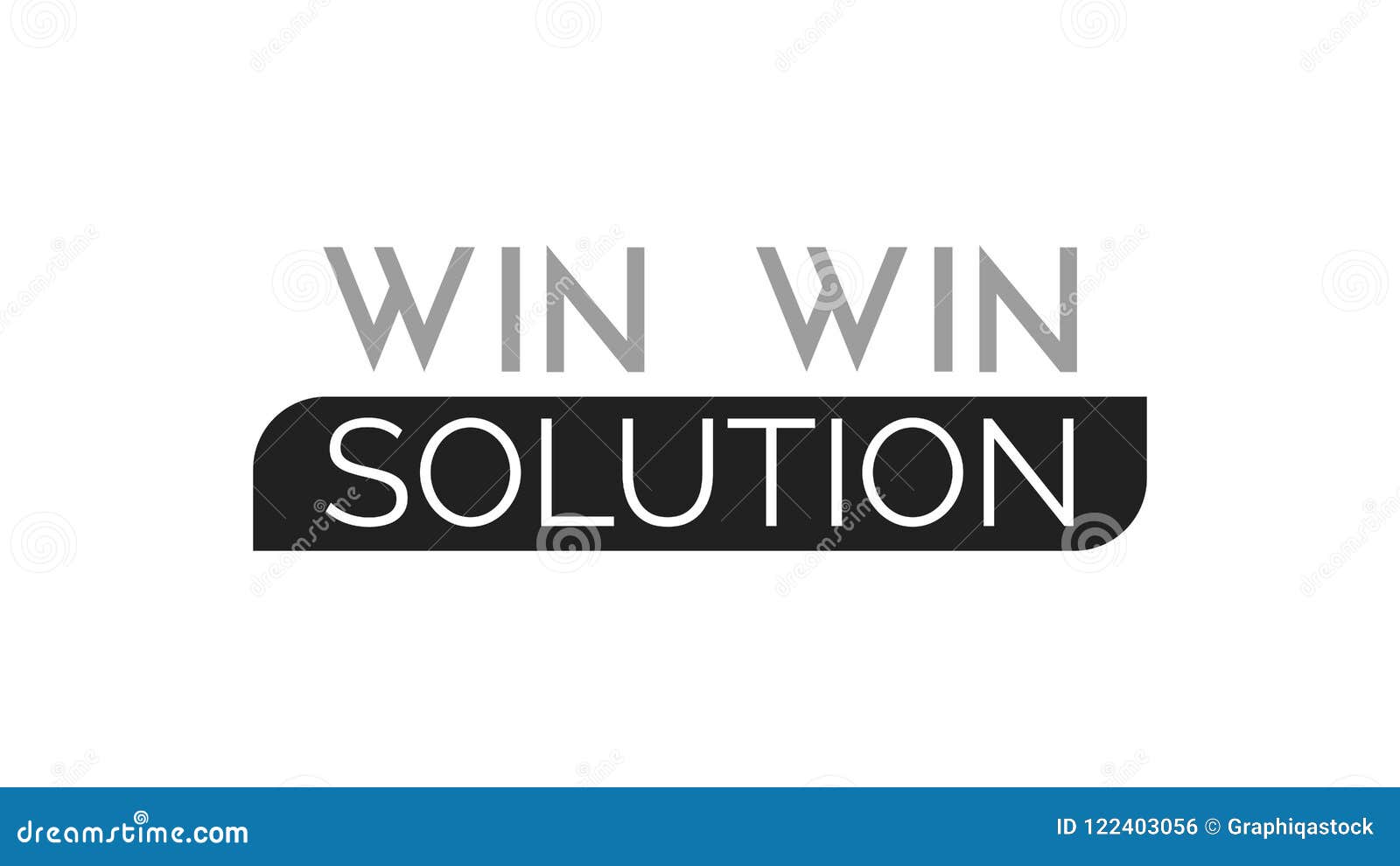 Win Win Solution Typography Design Stock Vector - Illustration of ...