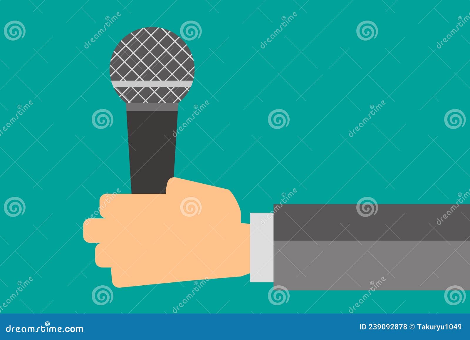 Illustration of a Man Holding a Microphone. Great for Interviews ...