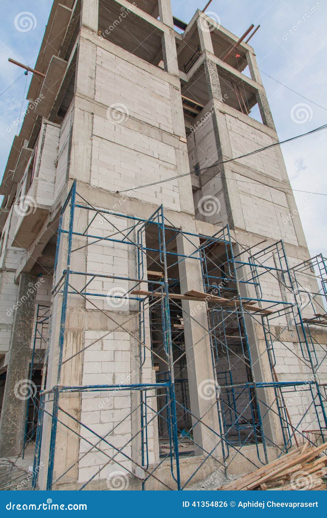 Great View of Hotel Construction Site in Thailand Stock Photo - Image ...